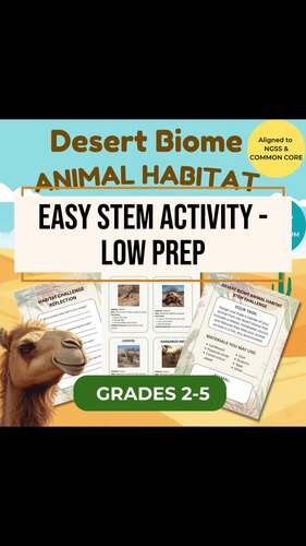 Desert Habitat STEM Project | Biome Makerspace & Diorama | Grades 2-5