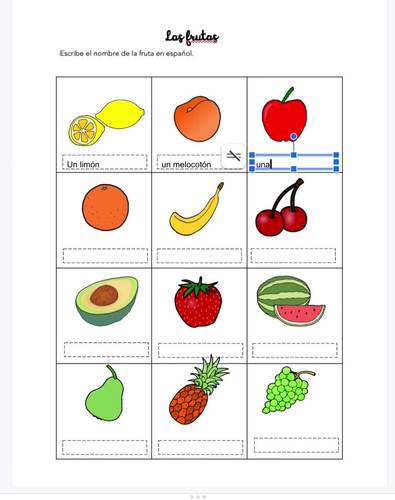 Spanish Food La comida Interactive Notebook Activities by Angie Torre