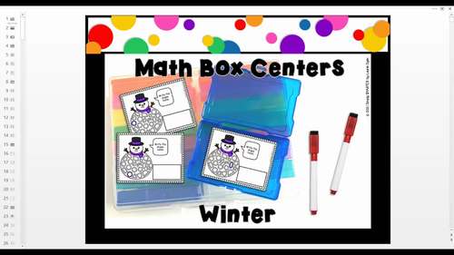 Winter Themed Math Box Centers For Kindergarten | TPT