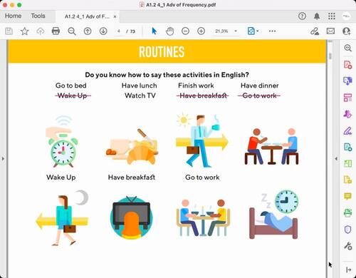 ESL Beginners Adverbs + Present Simple VS Present Continuous Bundle