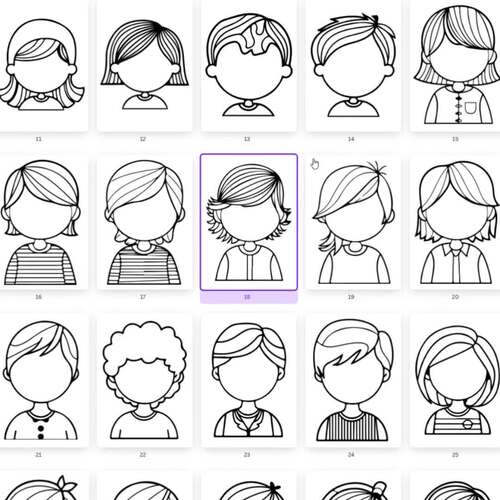 Blank face Kids template by VividDoodle | TPT