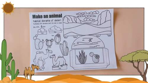 Make an animal habitat diroma of desert fun and easy DIY diorama camel.