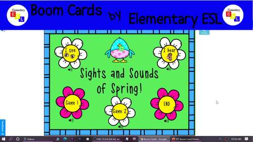 Spring Vocabulary Boom™ Cards: Sights & Sounds of Spring WITH AUDIO