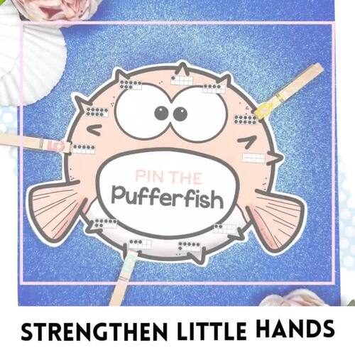 Pufferfish Number Matching Activity - Ocean Animal Math Center - Fish ...