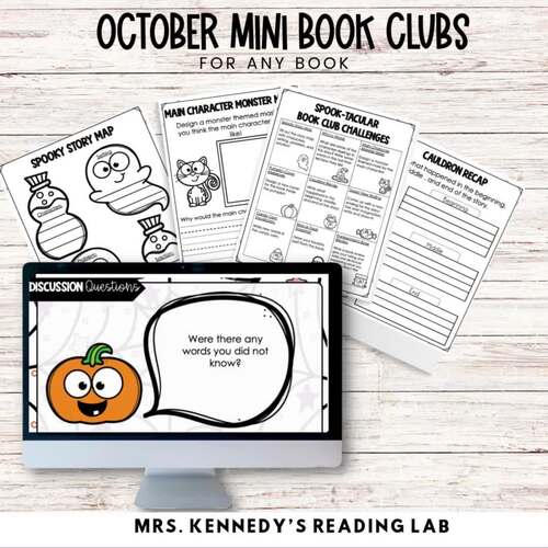 October Halloween Mini Book Clubs for 1st & 2nd Grade | Book Clubs for ...