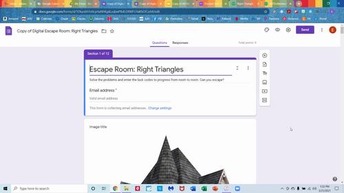 Right Triangle Trig Digital Escape Room Activity with Hint Cards