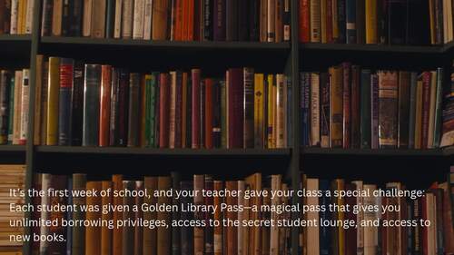 Lost in the Library Escape Room, Back to School Activities Middle ...