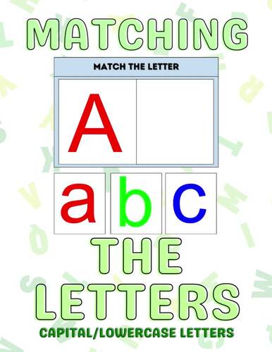 Matching Capital/Lowercase Letters Activity by Beehavior Beehive