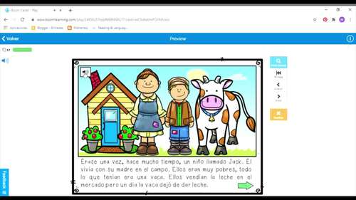 Cuento JACK Y HABICHUELAS Boom Cards | Lectura | Story in Spanish by Ms ...