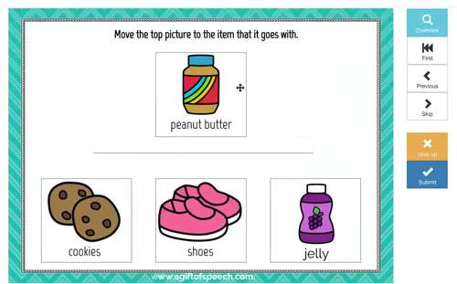 Go Togethers NO PREP Boom Cards an Associations and Speech Therapy Activity