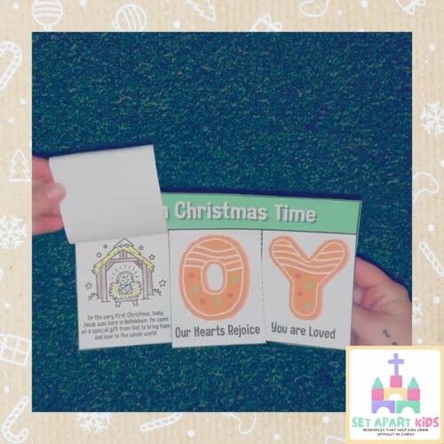 Joy in Christmas Time Holiday Flip Book Craft | Jesus' Birth Sunday School