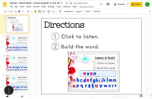 Compound Words • Digital Winter Word Work • for Google Slides & Forms