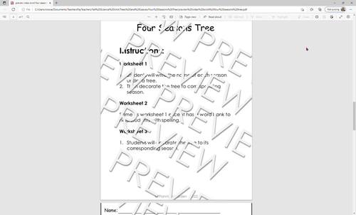 Four Seasons Tree {Tree Life Cycle} by Planning Garden | TpT