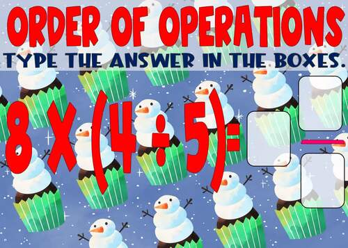 Order of Operations Multiplying and Dividing Fractions BOOM Deck