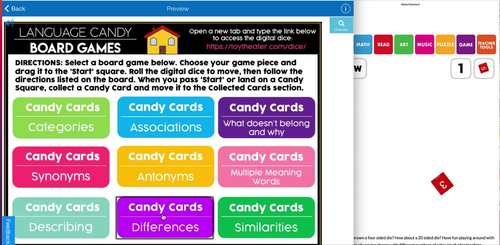 Language Candy Board Games by The Speech Bubble SLP | TPT