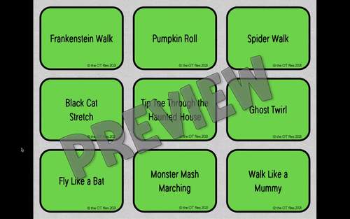Halloween Occupational Therapy Game Printable by the OT files | TPT