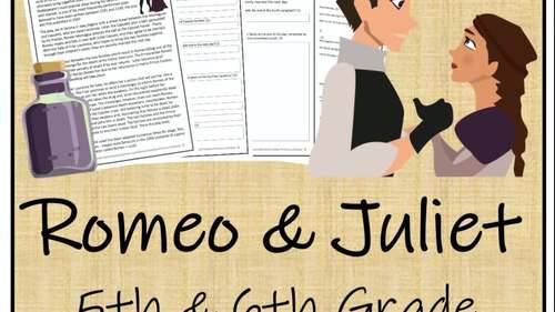 Romeo and Juliet Close Reading Comprehension Activity | 5th Grade & 6th ...