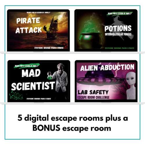 Science Skills Escape Room BUNDLE Middle School End of Year Activities
