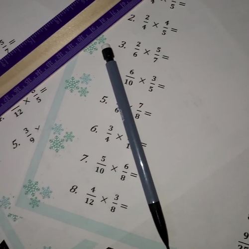 Winter Fraction Vibes // Multiplying Fractions Packet by Algebra in Bloom