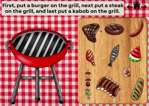 Following Three Step Temporal Directions BOOM Cards™ Grilling / BBQ