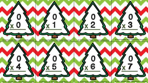 Christmas Multiplication Flashcards by Jennifer Olson Educational Resources