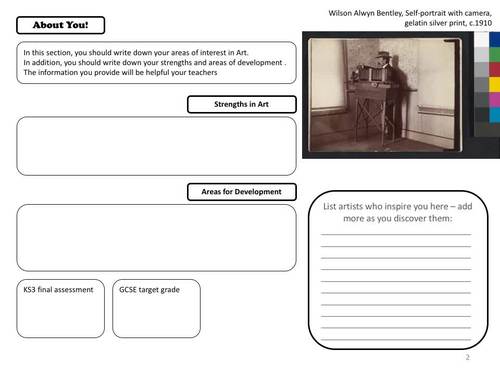 Art & Design GCSE student assessment handbook by felttippen | TPT