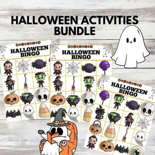 Halloween Bingo Scavenger Hunt Printable Activity Bundle -Outdoor ...
