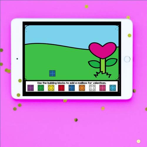 Valentine's Day STEM Building Challenge Boom Cards | Distance Learning