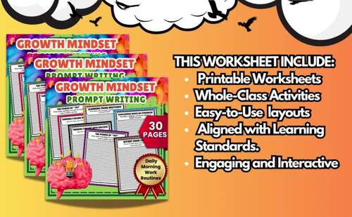 Growth Mindset Opinion Prompt Writing Bell Ringer Activities 4th,5th ...
