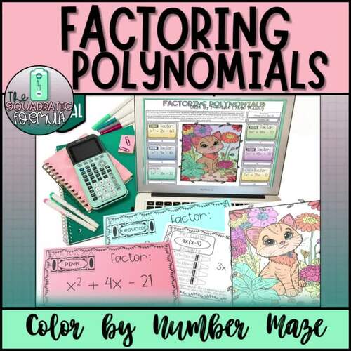 Factoring Quadratics Trinomials Activity Color By Number Scavenger Hunt