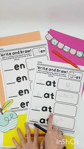 CVC Words Worksheets Onset and Rime CVC Word Families Kindergarten