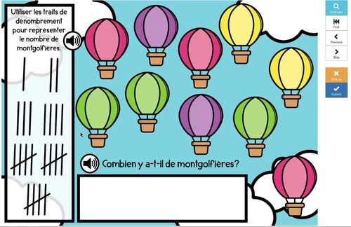 French Boom Cards - Counting with Tally Marks #1-20 by Fun in French ...