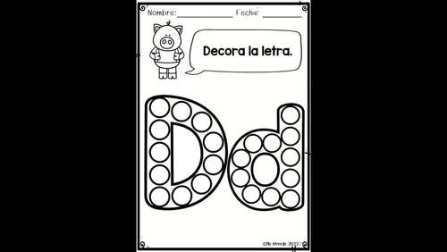 Hojas de trabajo LETRA D | Letter D Worksheets in Spanish by Ms Herraiz