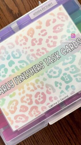 Early Finishers Activities Task Cards | Printable FUN Pastel Centers ...