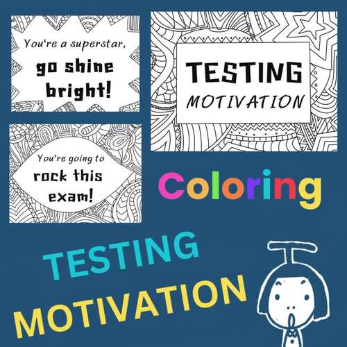 Testing Motivation Coloring Pages by TAMATHO | TPT
