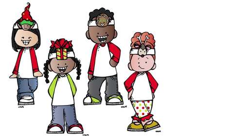 Christmas Headbands clip art digi stamp MINI by Melonheadz Clipart