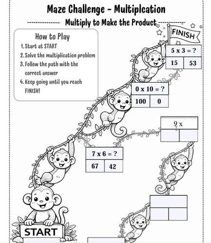 Editable Multiplication Math Worksheet Templates | Fillable PDF. Math Games