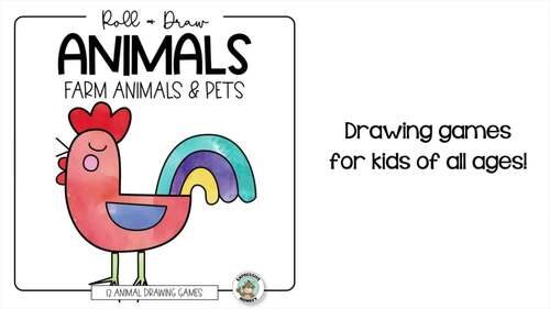 Roll and Draw Farm Animals & Pets: Easy Art Lessons for Elementary Art