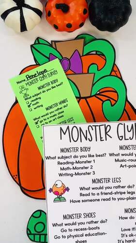 October Halloween Crafts Ghost Pumpkin Spider Witch & Monster Bulletin ...