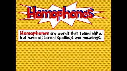 All About Homophones PPT with Audio Narration Grades 2 - 5 Common Core