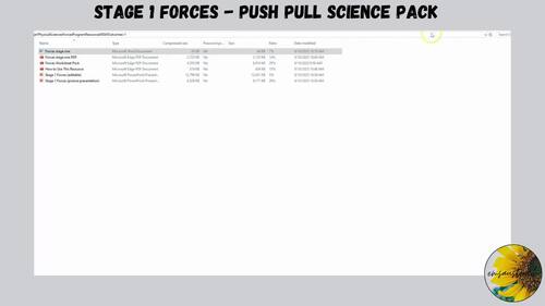 Forces Push Pull- Stage 1 Physical Sciences Program, Worksheet Pack ...