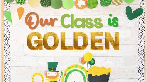 St. Patrick's Day Leprechaun Bulletin Board & Editable Classroom Door Decor