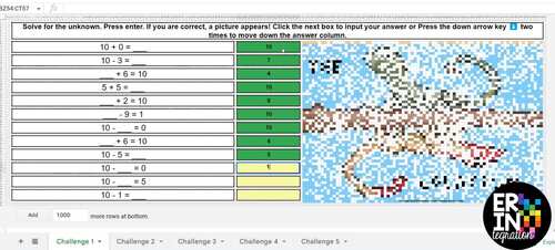 Friends of Ten Arbor Day Tree Themed Pixel Art Math Practice for Spring