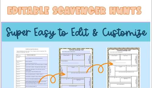Classroom Scavenger Hunts - Back to School - Editable by Aloha Monday ...