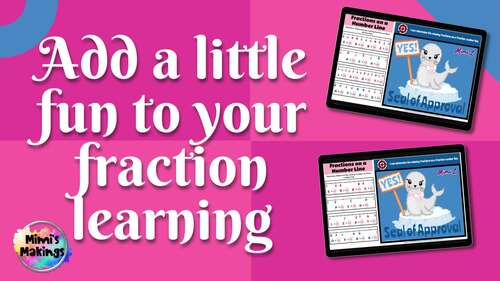 Fractions on a Number Line Pixel Art Activity with Printables - 2 Levels