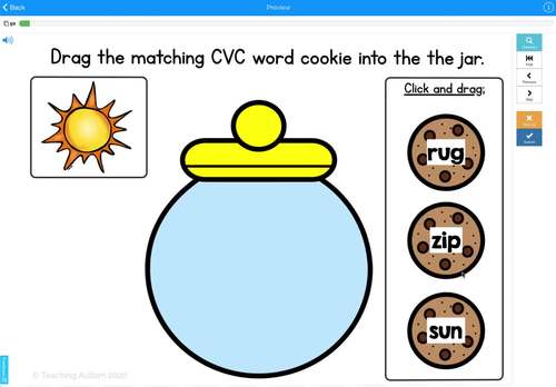 CVC Words to Image Matching Distance Learning | Boom Cards by Teaching ...