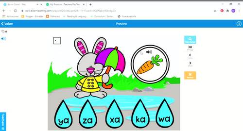BOOM CARDS Pascua: SONIDOS SÍLABAS | Easter Digital Resources in Spanish