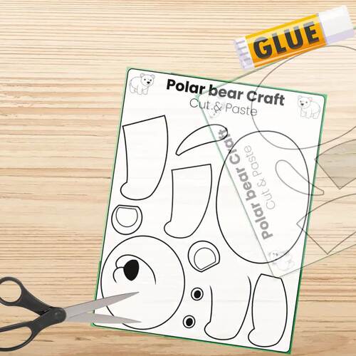 Polar bear Craft Template-Build a Polar bear-Winter Animal Bulletin ...