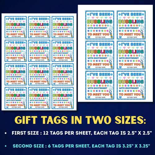 Welcome Back To School Bubble Gift Tags : Open House Student Gift Tags ...