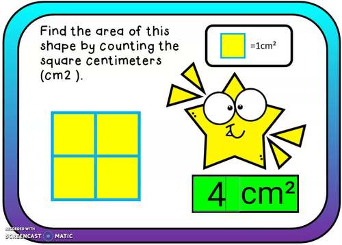 Area of Shapes Boom Cards™ Distance Learning Geometry by Creating 4 ESL